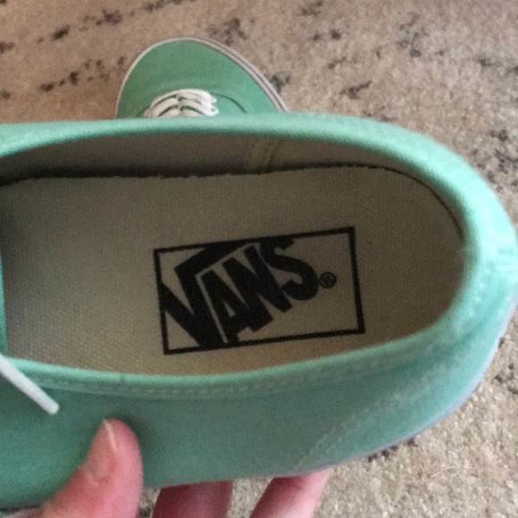 Vans | Shoes | Vans Mint Green Sneakers Size 85 Women Mens 7 | Poshmark